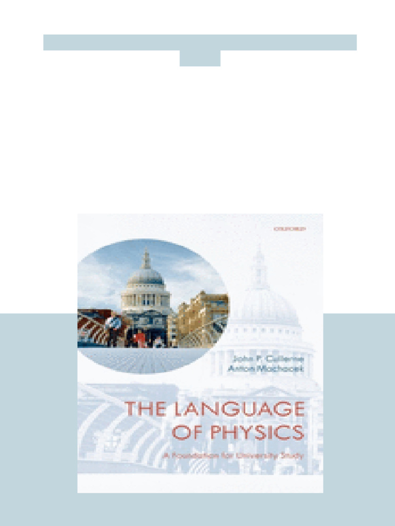 language of physics a foundation for university study | PDF | Oat | Oatmeal
