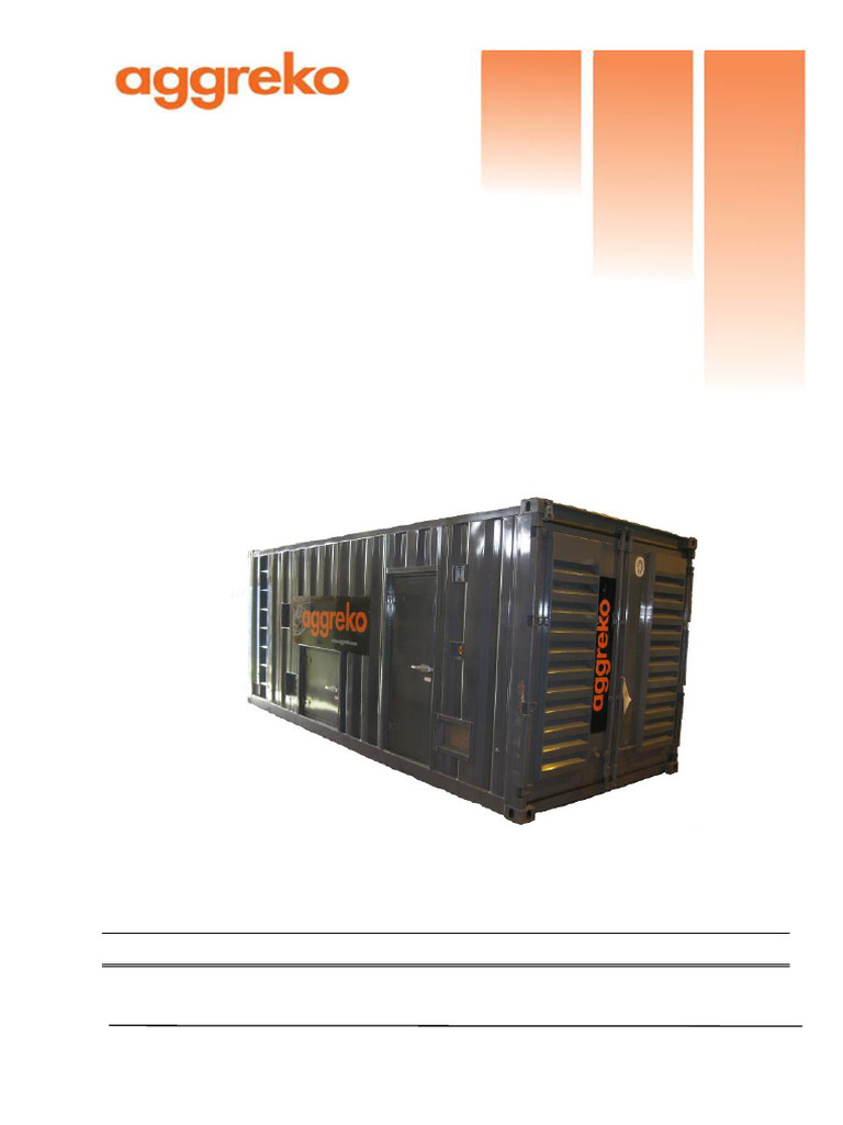 Aggreko Operation Manual | PDF | Engines | Power Supply