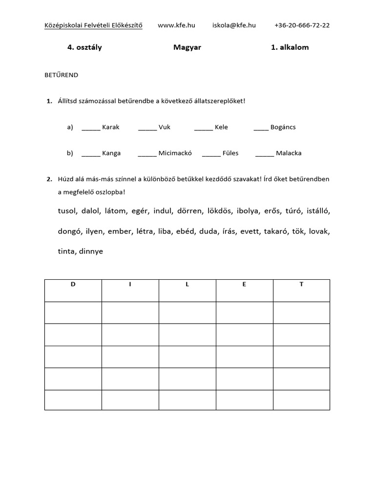 4.o Magy 1 | PDF