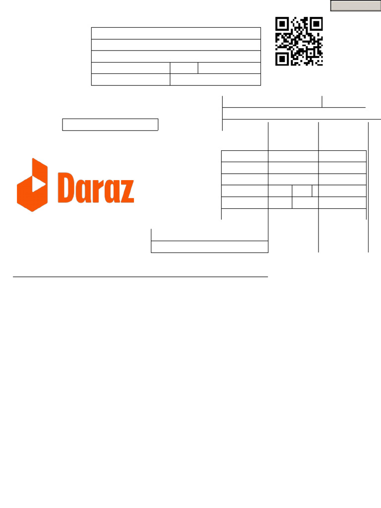 Daraz Invoice for Umar Khyam | PDF