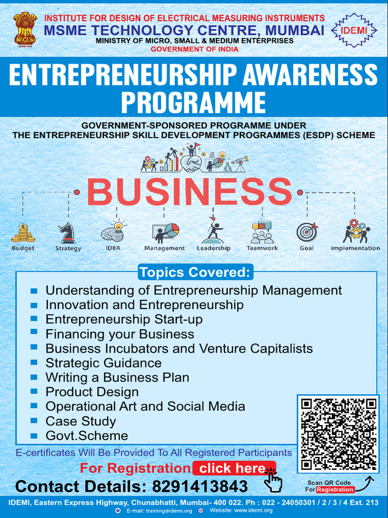 Entrepreneurship Awareness Programme | PDF