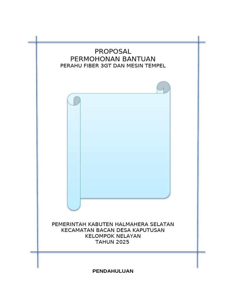 Proposal Bantuan Perahu Fiber Nelayan | PDF