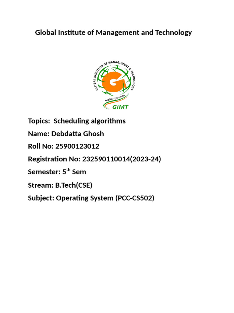 Reserch Paper | PDF | Scheduling (Computing) | Concurrent Computing