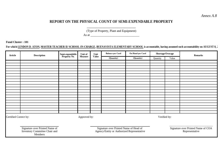 RPCSP Annex A.8 | PDF