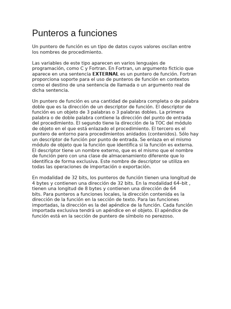 Punteros de Función en Programación | PDF