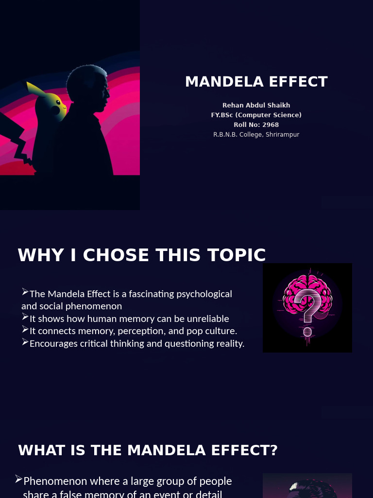 Understanding the Mandela Effect | PDF