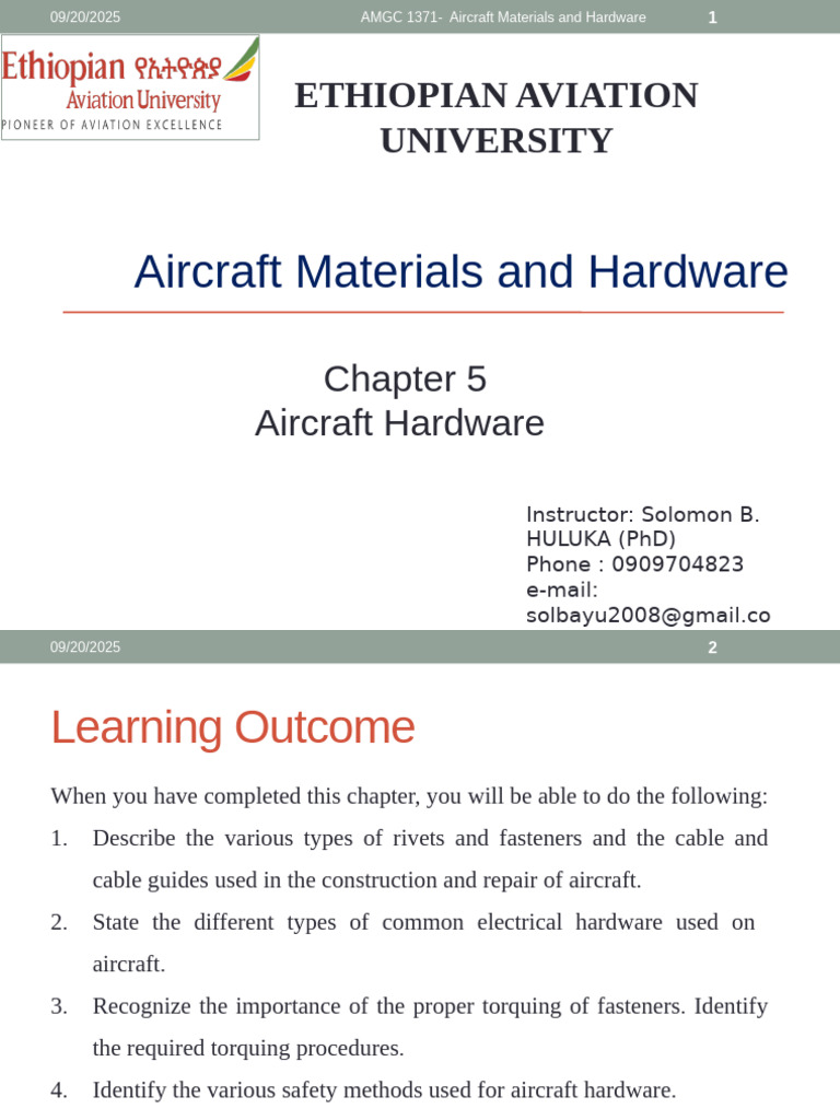Aircraft Hardware and Fasteners Guide | PDF | Rivet | Screw