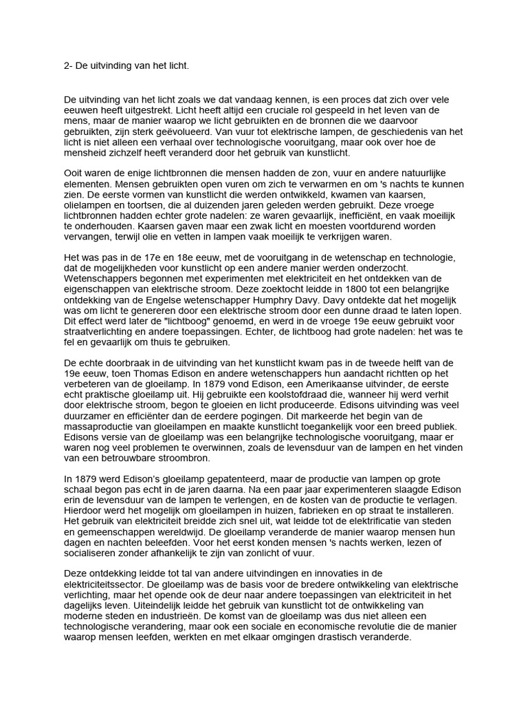 2 - de Uitvinding Van Het Licht | PDF