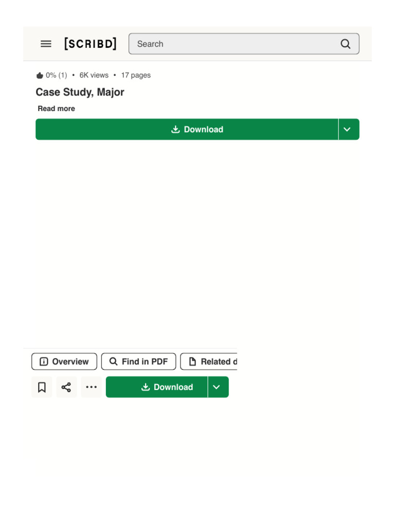 Case Study, Major - PDF | PDF