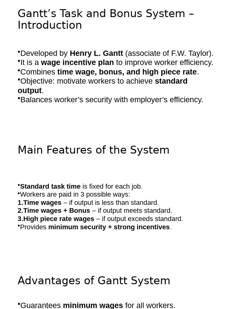 Gantt's Task and Bonus System Explained | PDF