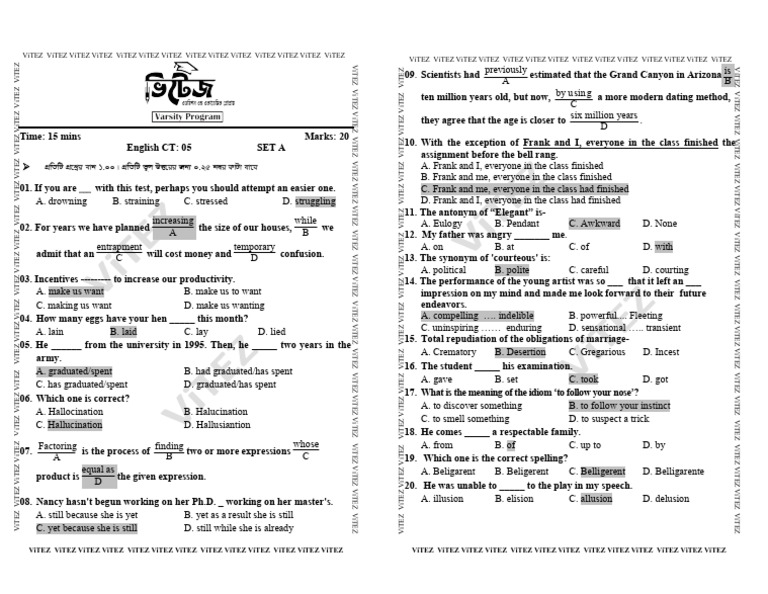 English Language Proficiency Test | PDF