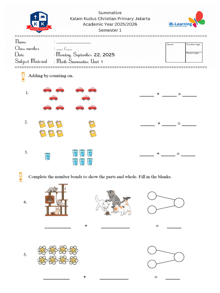Counting On: Addition and Subtraction Activities | PDF