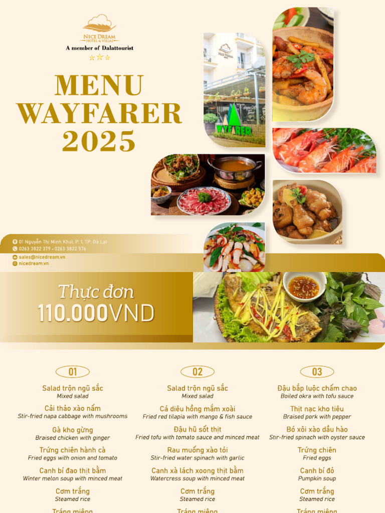Menu Đoàn Wayfarer 2025 | PDF
