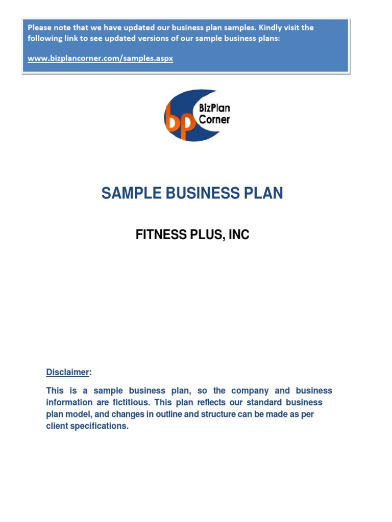 Health Club Business Plan | Download Free PDF | Obesity | Physical Fitness