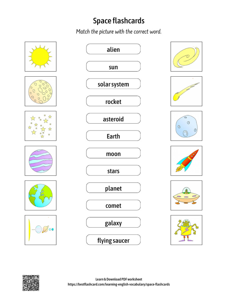 Space Vocabulary Flashcards PDF | PDF