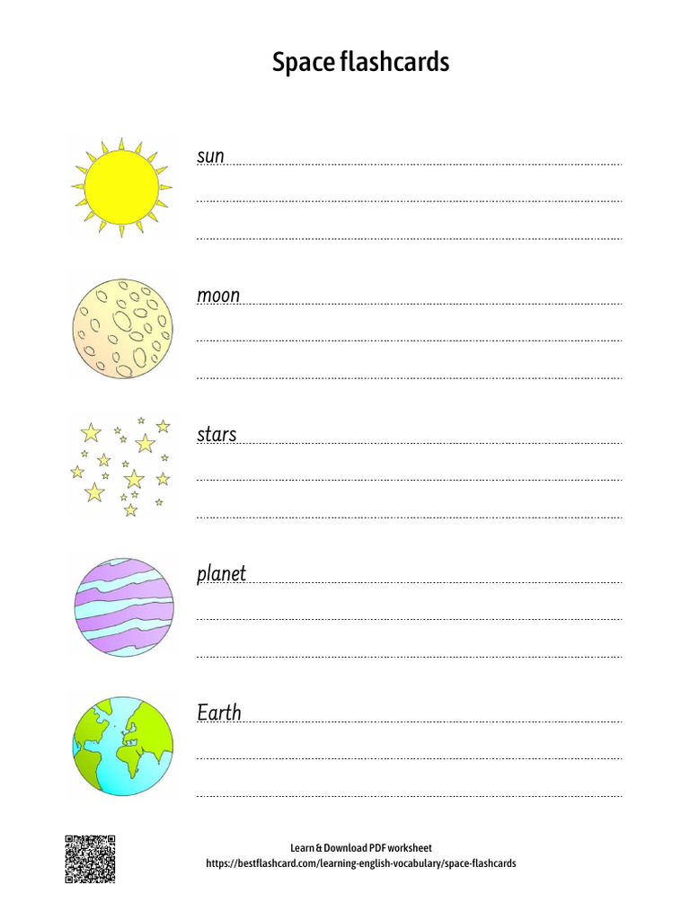 Space Vocabulary Flashcards PDF | PDF