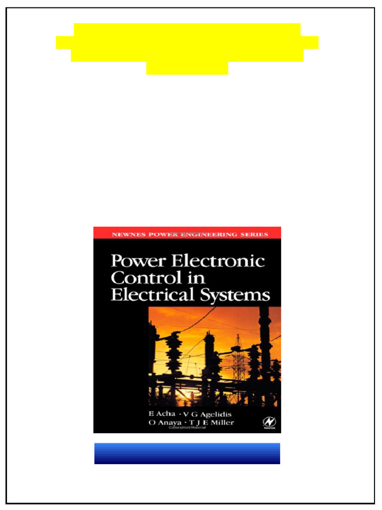Power Electronic Control in Electrical Systems Newnes Power Engineering ...