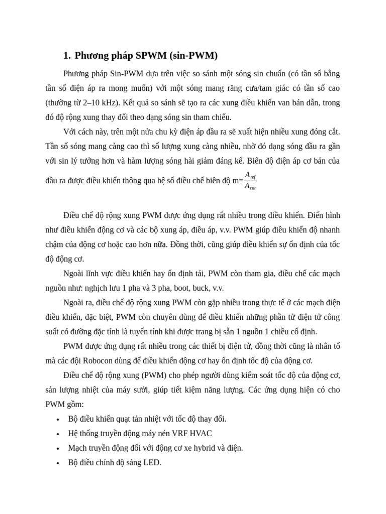 Phương Pháp SPWM | PDF