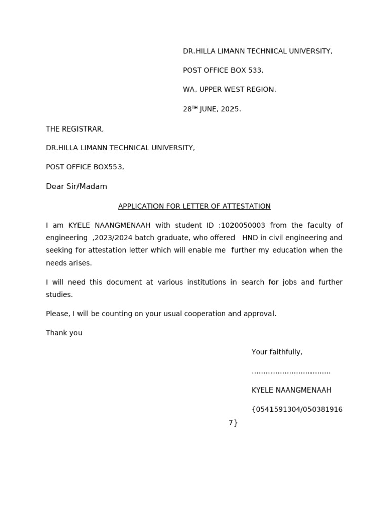 Letter of Attestation-1 | PDF