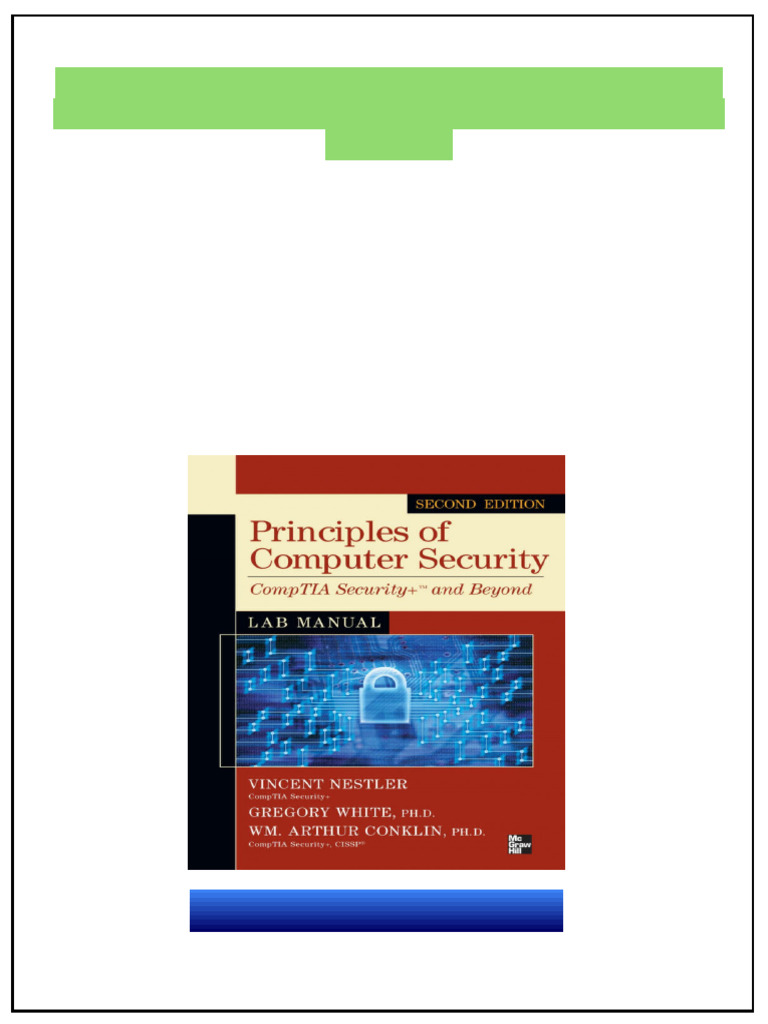 Principles of Computer Security CompTIA Security and Beyond Lab Manual Second Edition Vincent ...