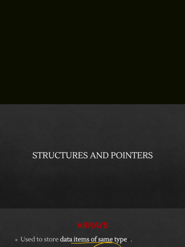 Structures and Pointers One ShotLive Classes | PDF