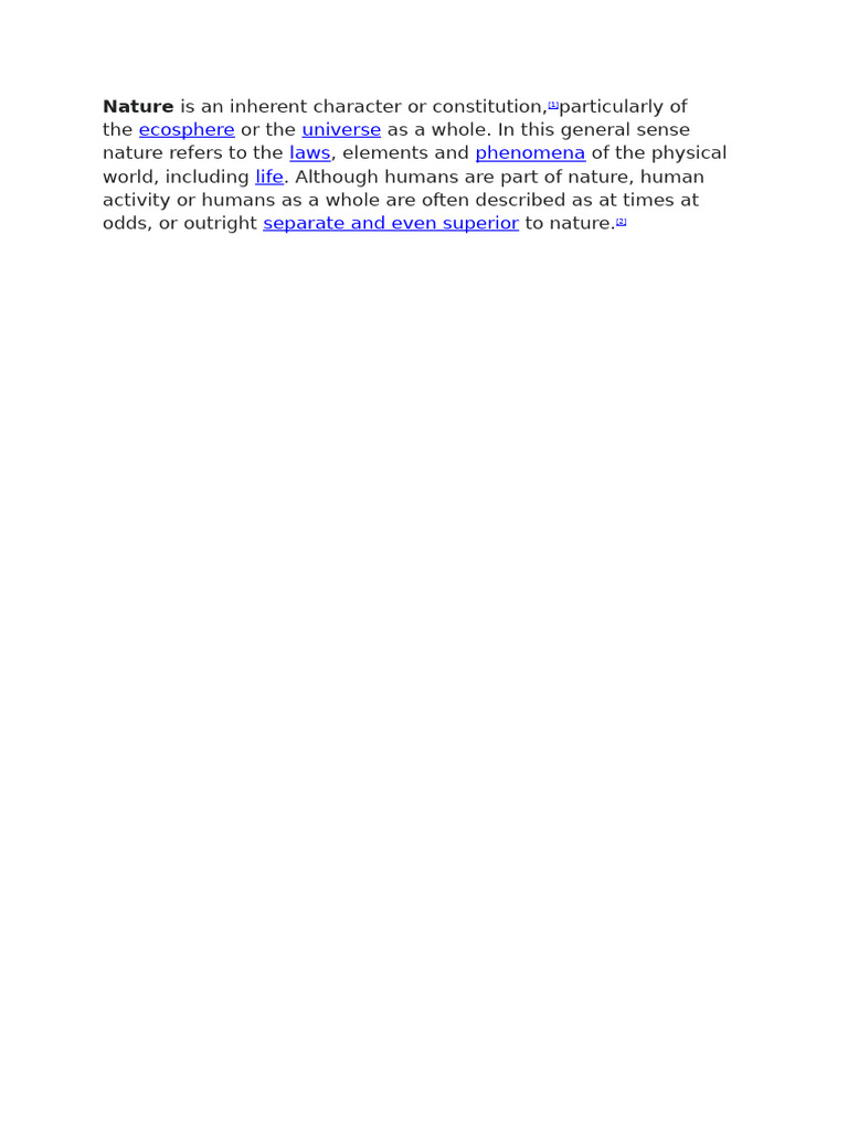Nature 1 | PDF