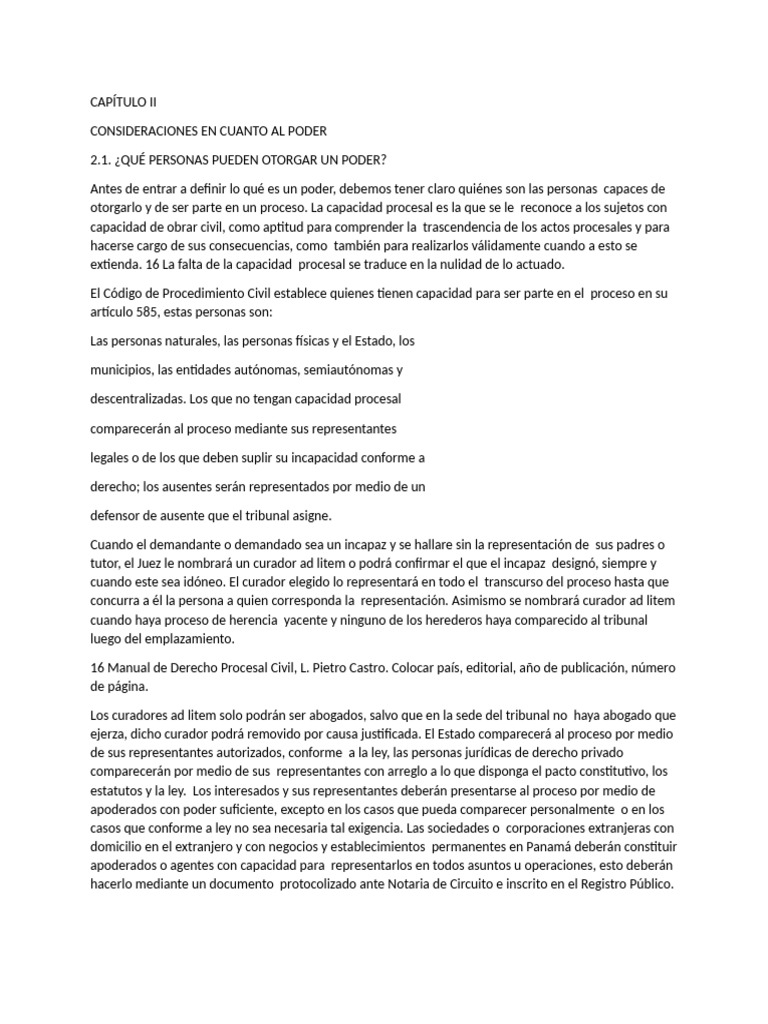 Personas y requisitos para otorgar poder | PDF | Judicaturas | Demanda ...