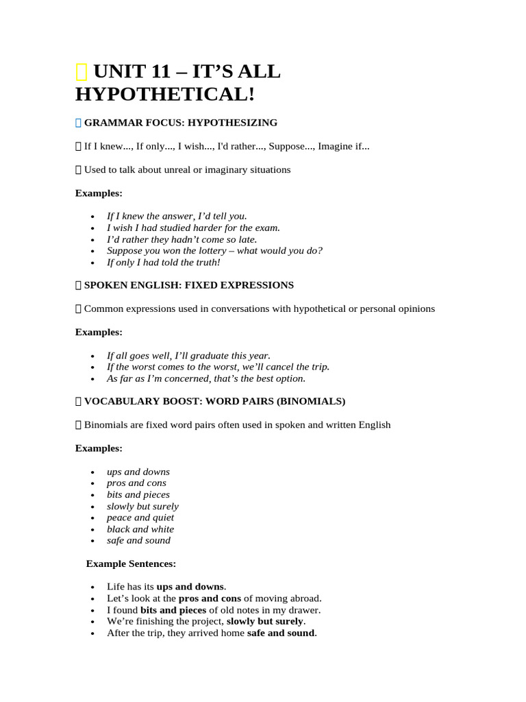 Hypothesizing and Expressions Guide | PDF