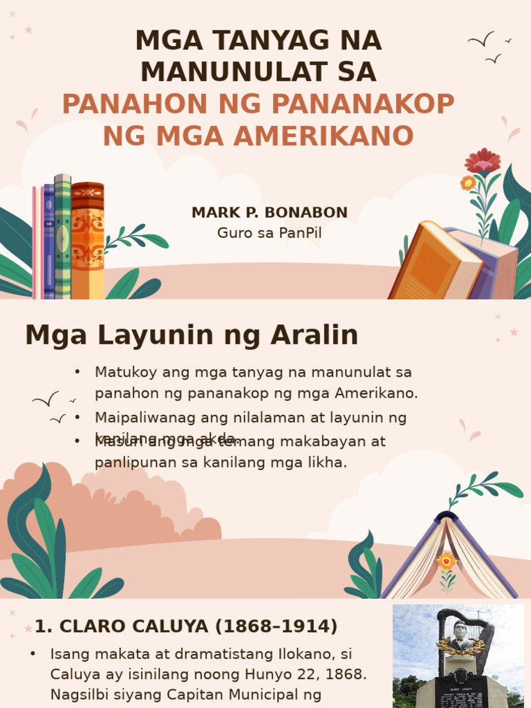 Panitikan Sa Panahon NG Mga Amerikano (Part 2 of 2) | PDF