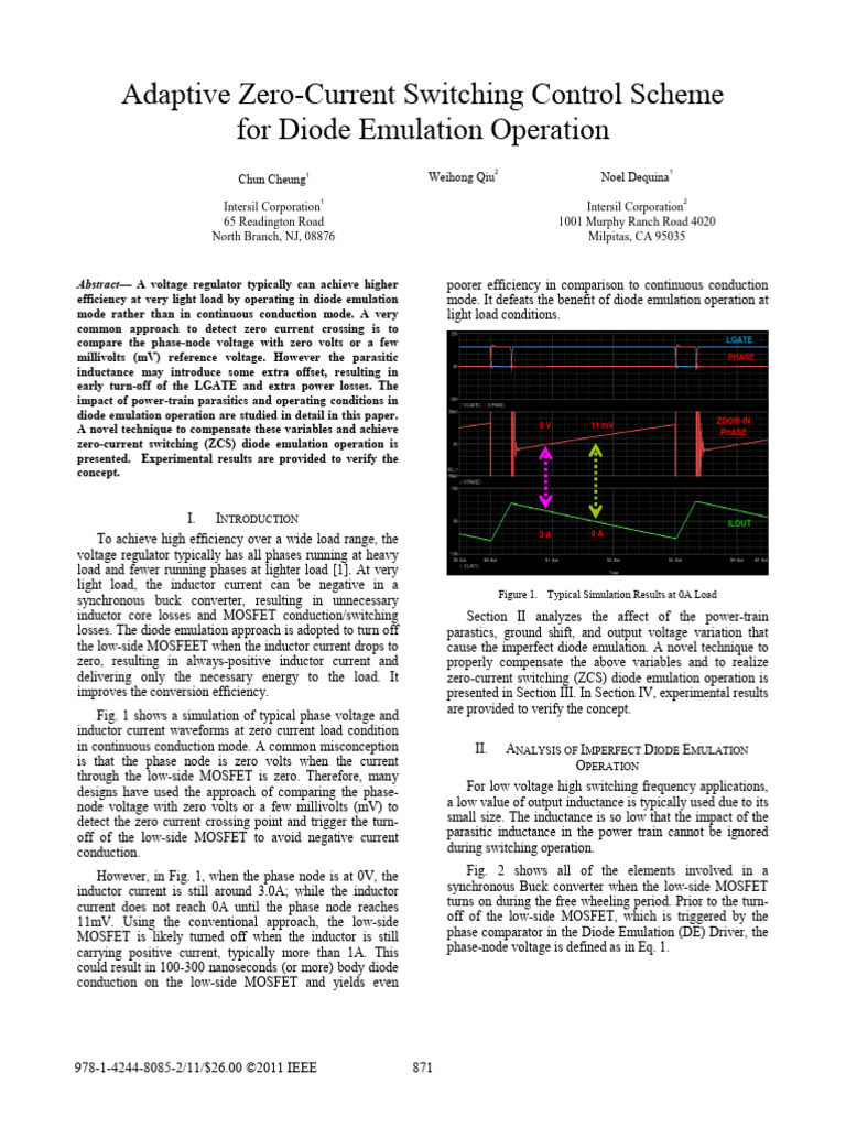 Diode Emulation Buck Converter | PDF | Electrical Engineering | Electronics