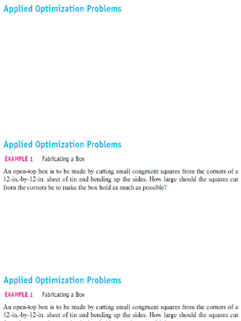 Applied Optimization Problems | PDF