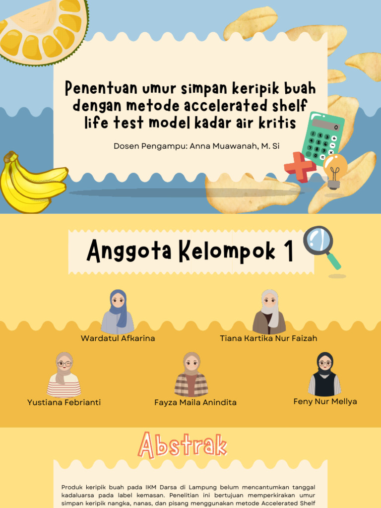 Umur Simpan Keripik Buah dengan ASLT | PDF