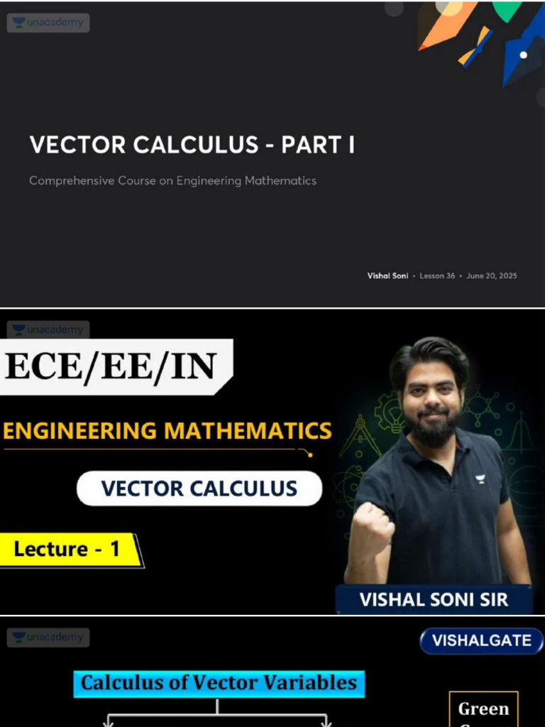 Vector Calculus - Part I No Anno 1758385001390 | PDF