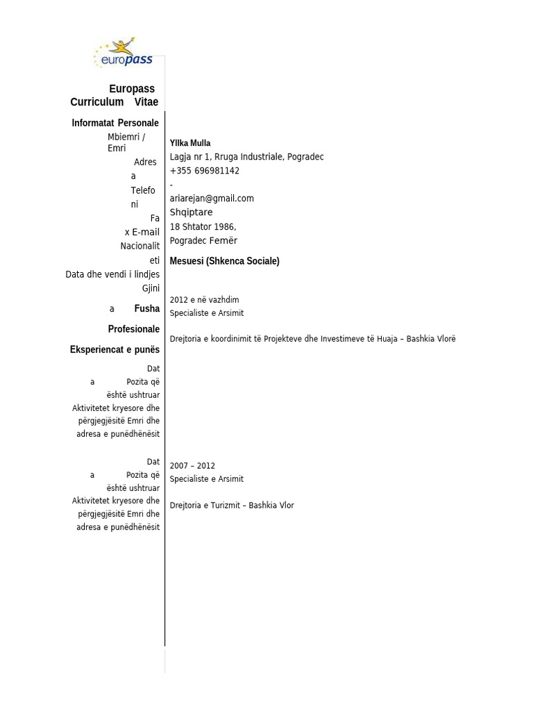 CV Europas R.sinoimeri730 | PDF