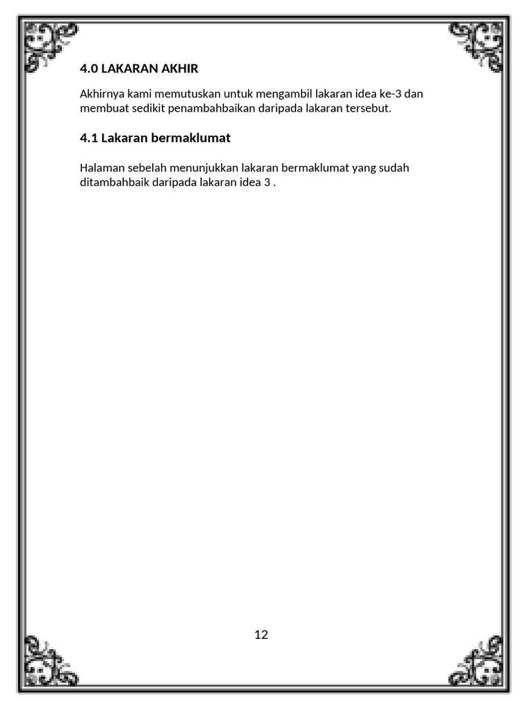 Lakaran Bermaklumat 12 | PDF