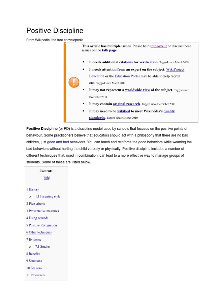 Positive Discipline | PDF | Life Skills | Human Life Stages