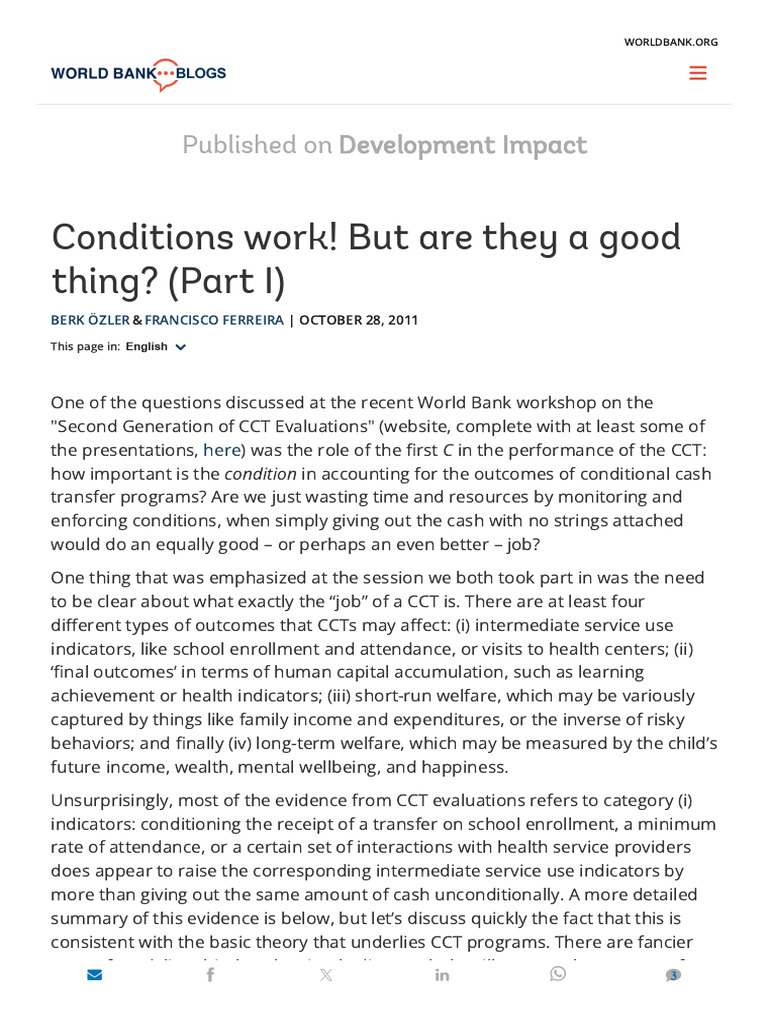 Recom - Conditions Work! But Are They A Good Thing - (Part I) | PDF ...