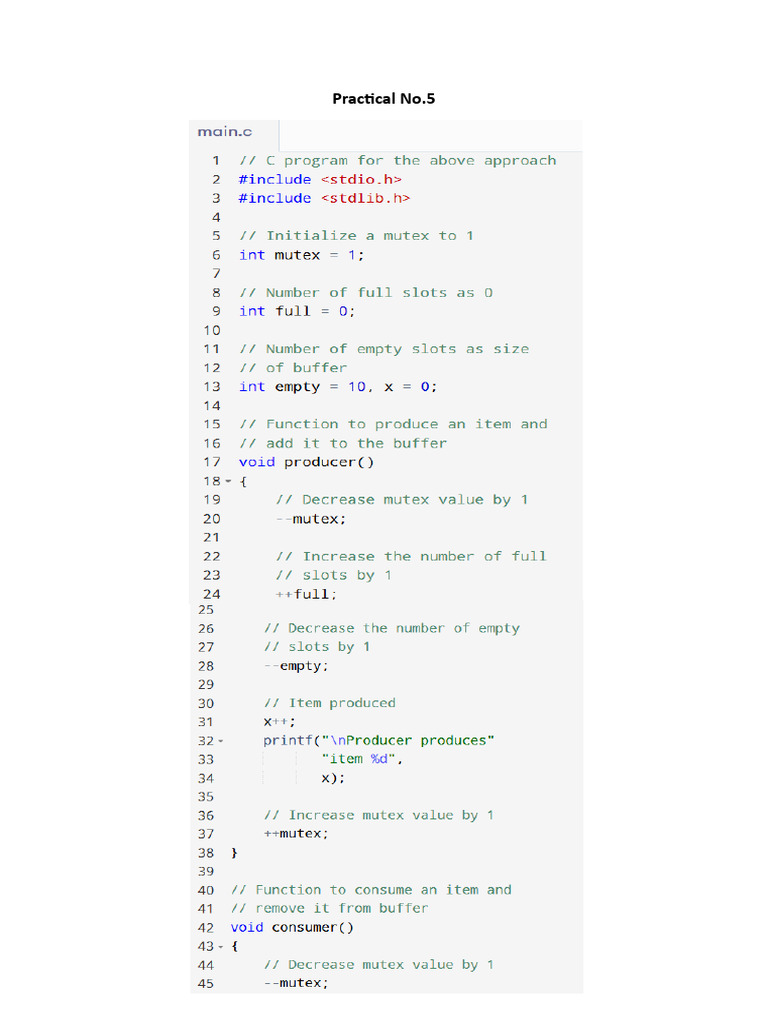 Practical No 5, OS | PDF
