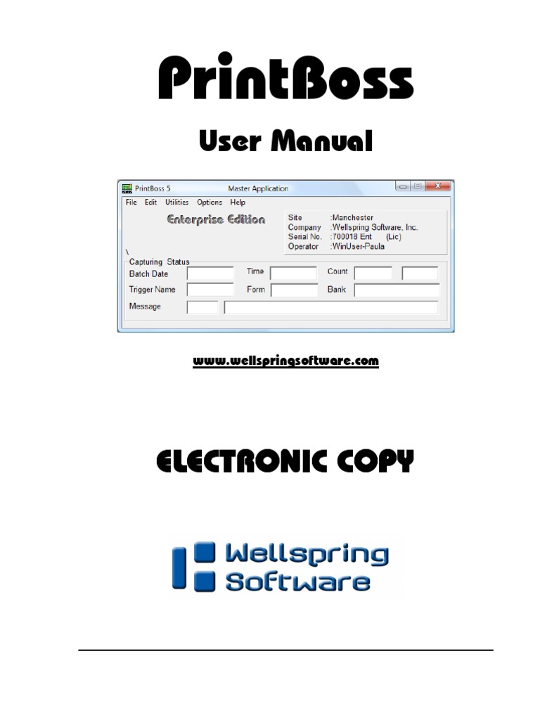 PrintBoss Standard-Enterprise Manual | PDF | Quick Books | Printer ...