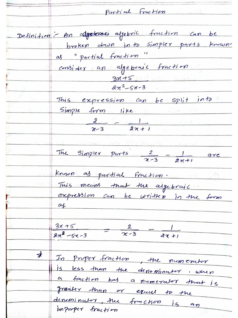 Partial Fraction | PDF