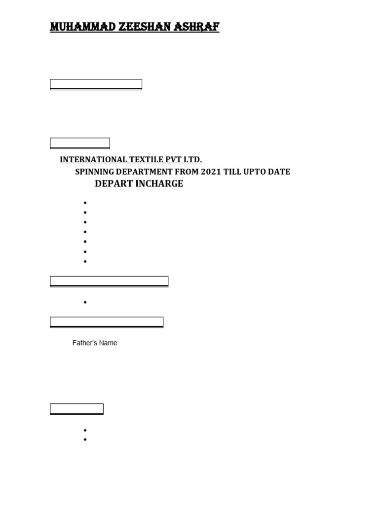Muhammad Zeeshan Ashraf Resume | PDF