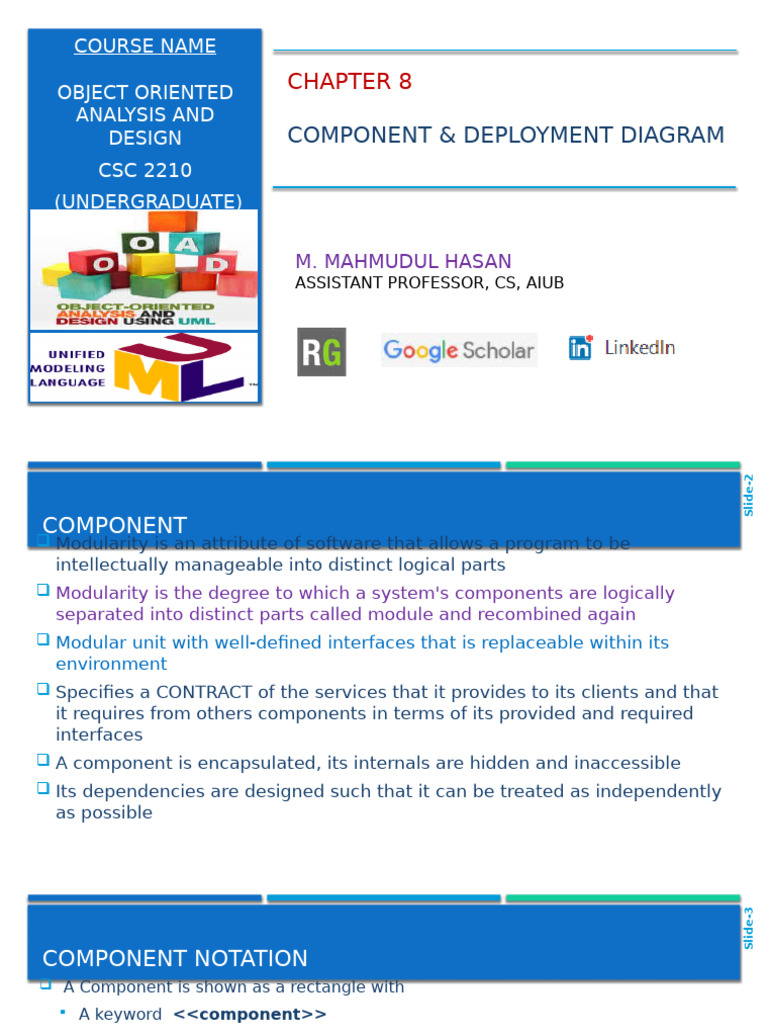 Component & Deployment Diagrams in OOAD | PDF | Modular Programming ...