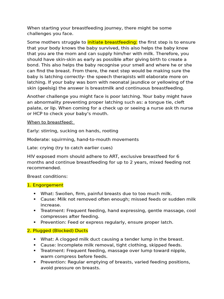 Breastfeeding Challenges and Solutions | PDF | Breastfeeding | Breast Milk