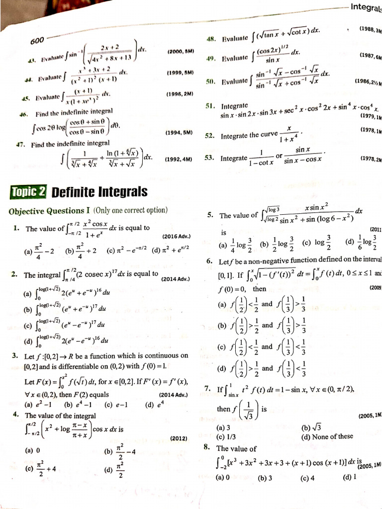 Definite Integration | PDF