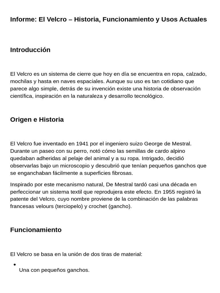 El Velcro PDF | PDF