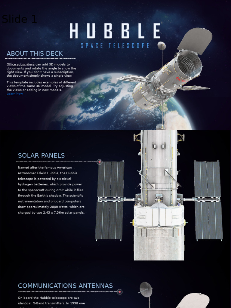 3D PowerPoint Hubble Telescope Model | PDF