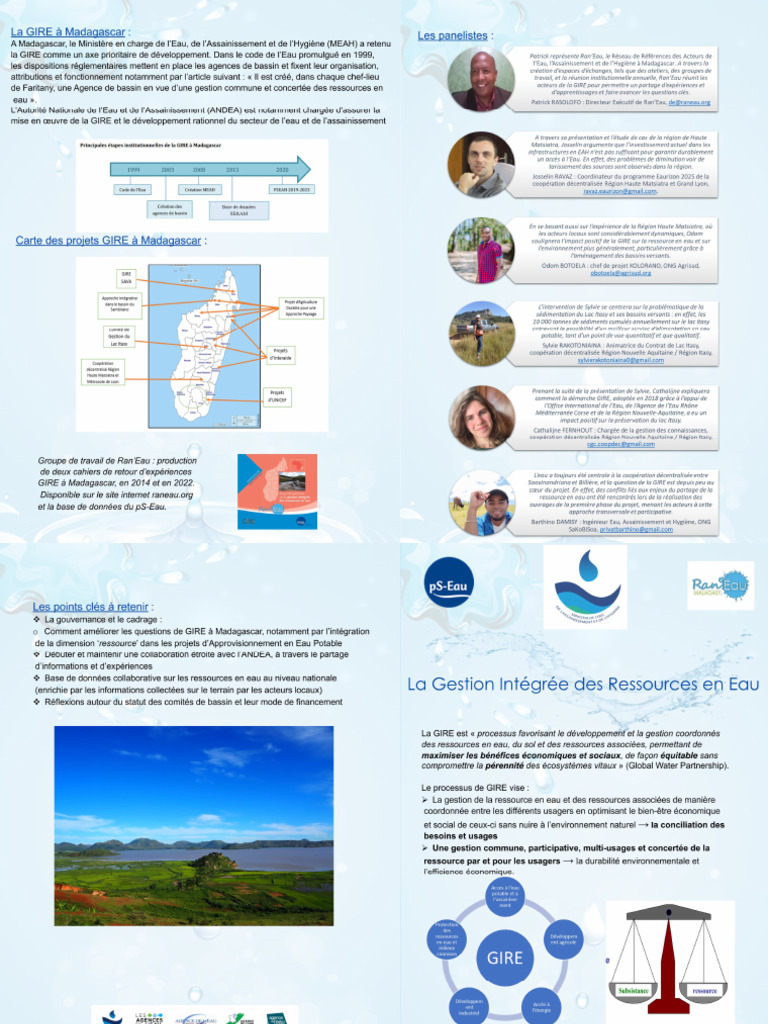 Ran Eau Flyer Sur La Gestion Integree Des Ressources en Eau 2022 | PDF