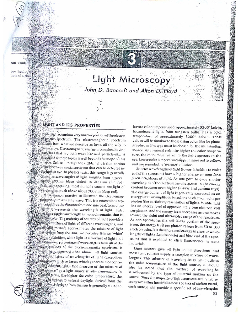 Anat314 (Light M & Micrography) | PDF