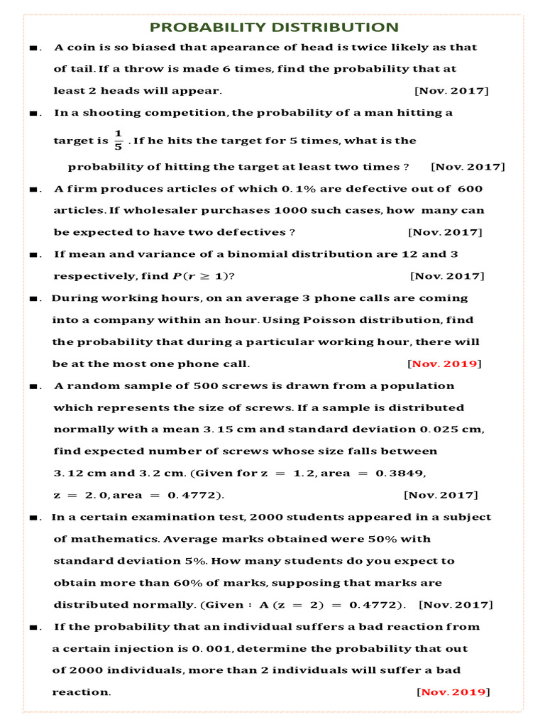 Probability Distribution | PDF