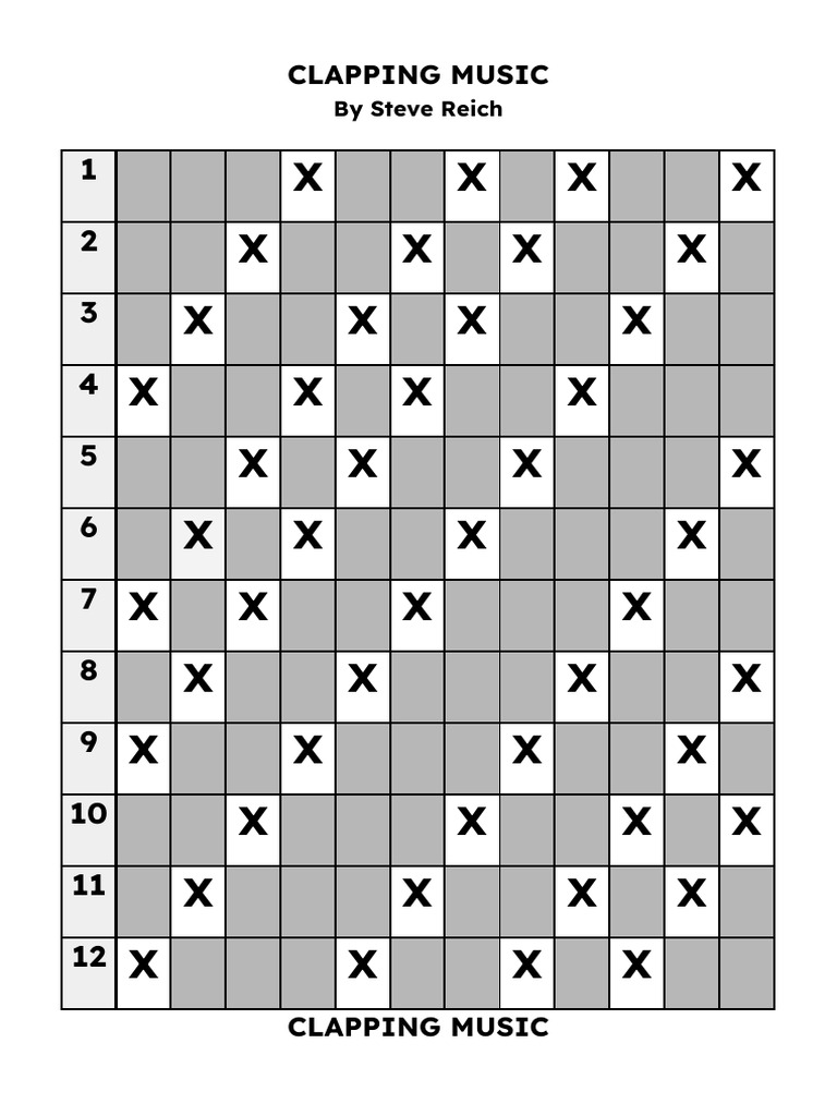 Clapping Music by Steve Reich | PDF
